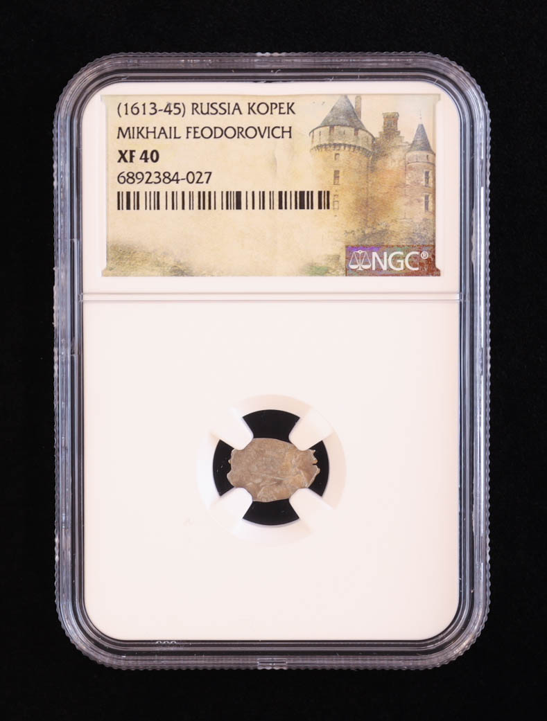 (1613-45) Russia Silver Kopek - Mikhail Feodorovich, The First Romanov ...