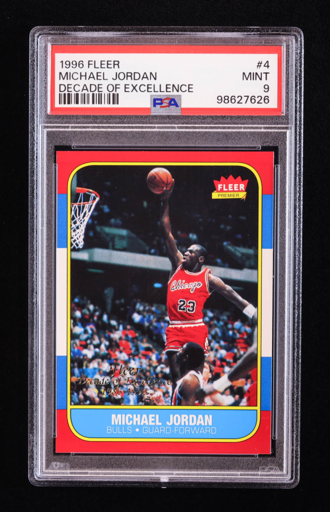 Michael Jordan 1996-97 Fleer Decade of Excellence #4 (PSA 9) | Pristine ...