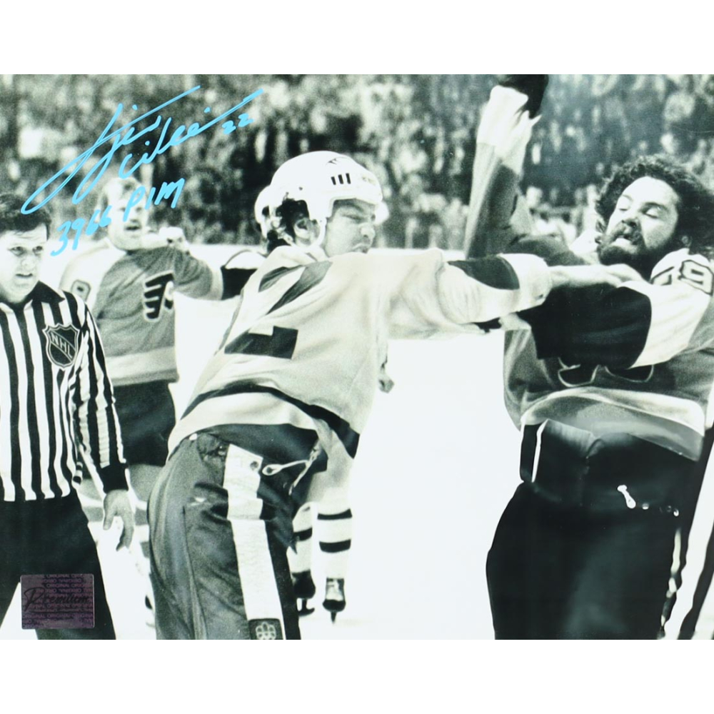 Tiger Williams Signed Maple Leafs 8x10 Photo Inscribed "3966 PIM ...