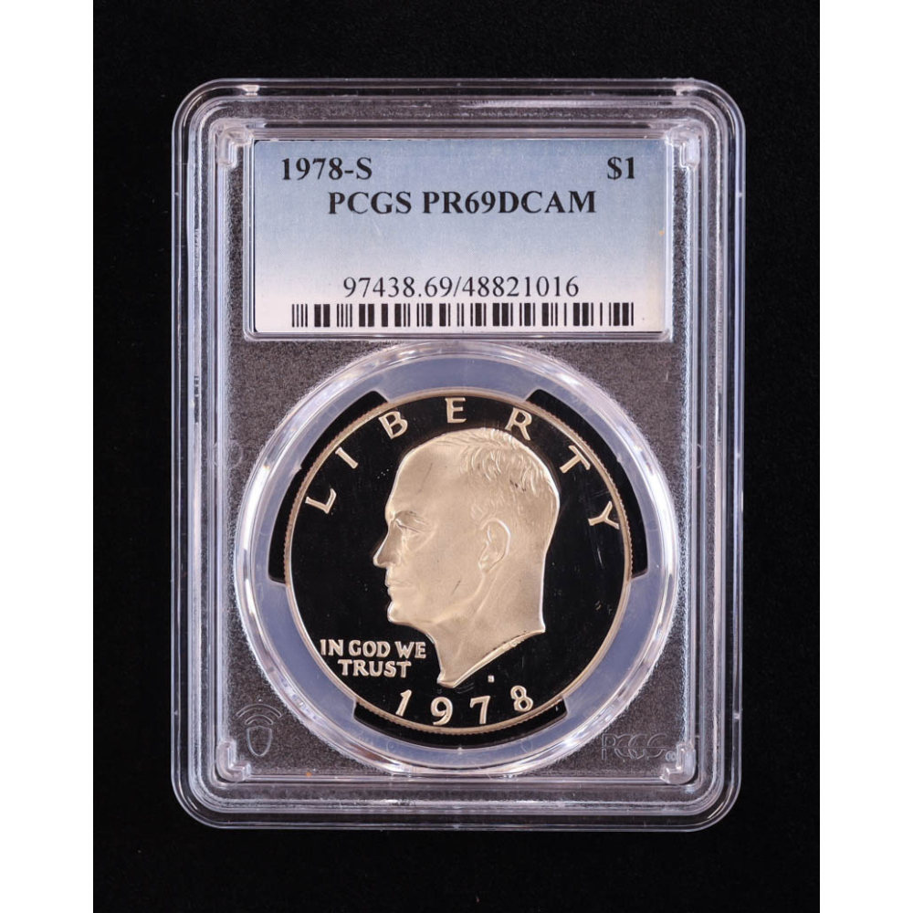 1978-S Eisenhower Silver Dollar - Deep Cameo Proof (PCGS PR69DCAM ...