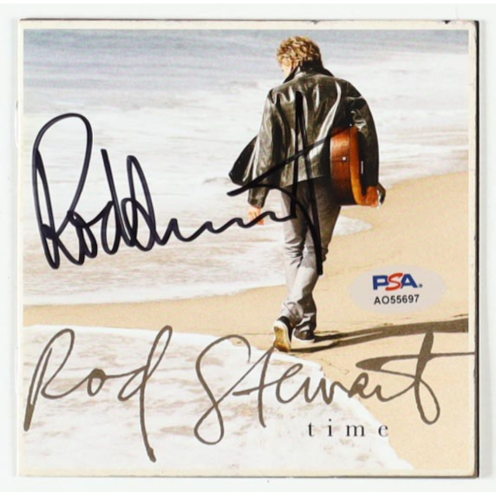 Rod Stewart Signed "Time" CD Insert (PSA) | Pristine Auction