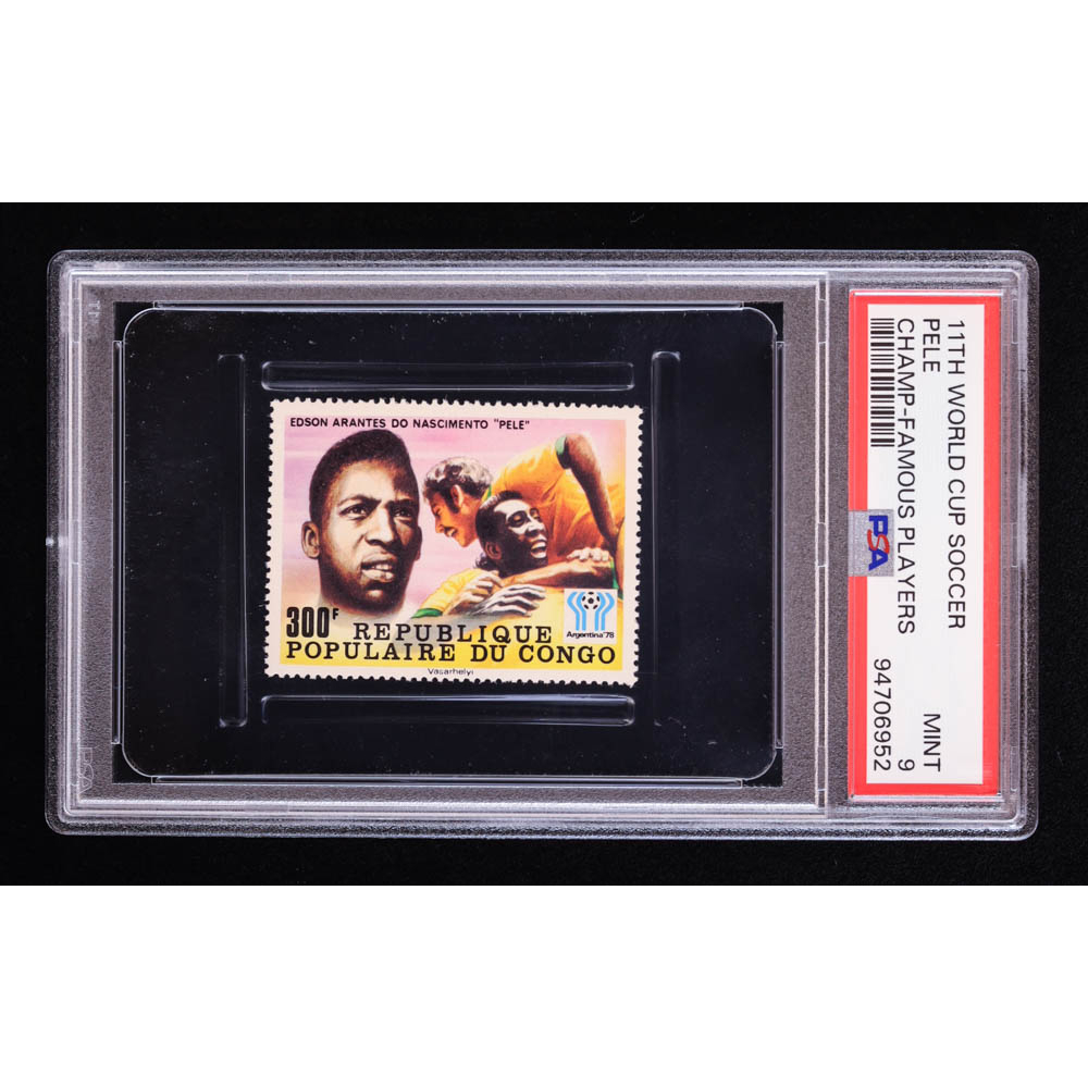 Pele 1978 11th World Cup Soccer Championship Famous Players Stamp (PSA ...