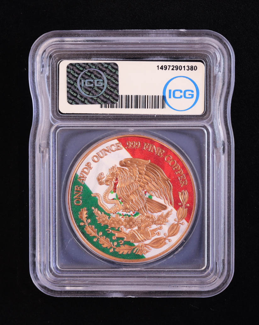 2024 Mexico Libertad, Colorized - 1 AVDP Ounce .999 Fine Copper Bullion ...