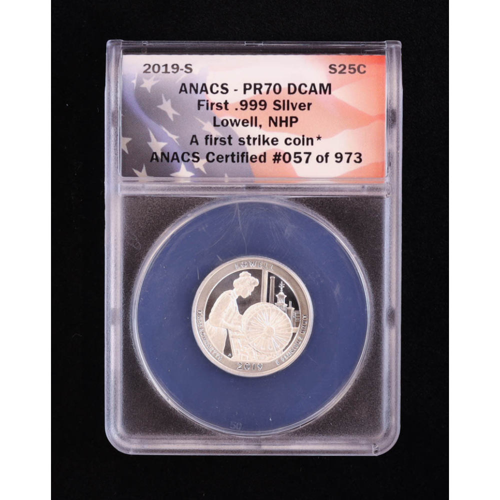 2019-S U.S. National Park Quarter, Lowell NHP - 90% Silver Proof ...
