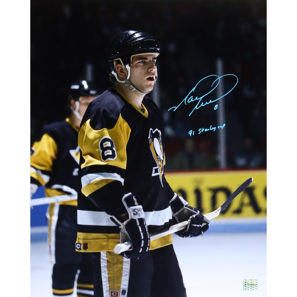 Mark Recchi Signed Penguins 16x20 Photo Inscribed "91 Stanley Cup ...