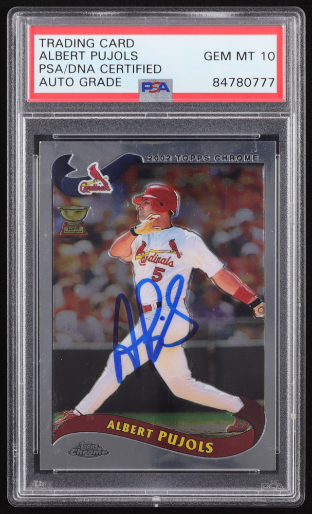 Albert Pujols Signed 2002 Topps Chrome #160 (PSA | Autograph Grade 10 ...