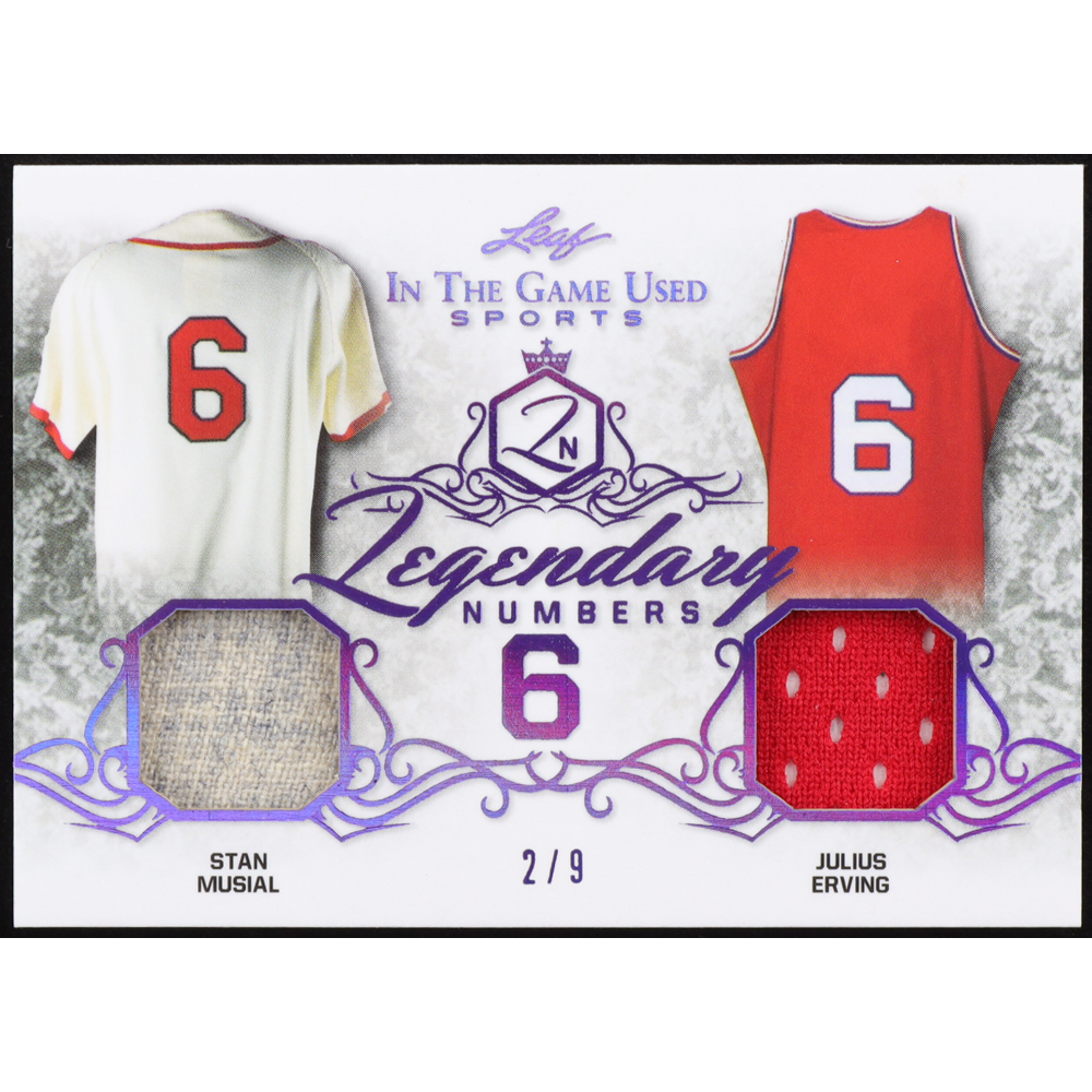 Stan Musial / Julius Erving 2019 ITG Used Sports Legendary Numbers ...