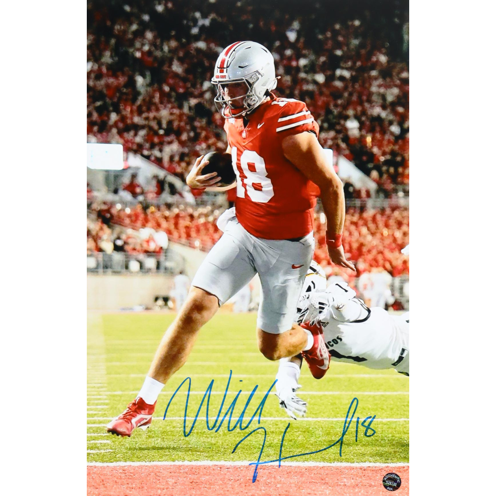 Will Howard Signed Ohio State Buckeyes 11x17 Photo (Playball Ink ...