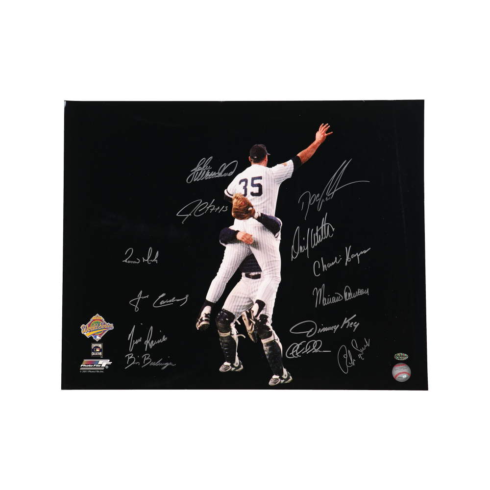1996 World Series Champions Yankees 16x20 Poster Signed by (13) with Wade Boggs, Tim Raines ...