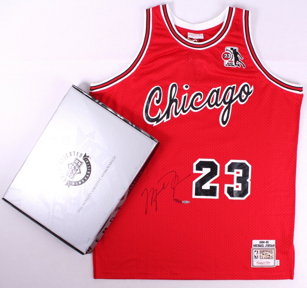 Michael Jordan Signed Limited Edition Authentic Mitchell & Ness 1984-85 "Rookie of the Year ...