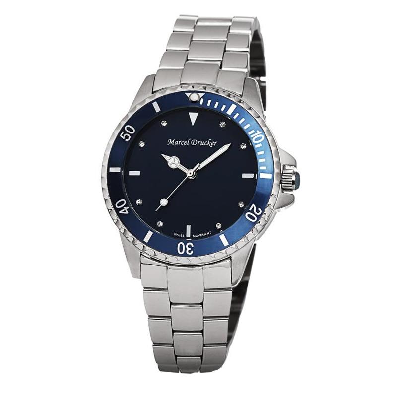 Marcel Drucker Stainless Steel Watch with Metal Bracelet Band: Model ...