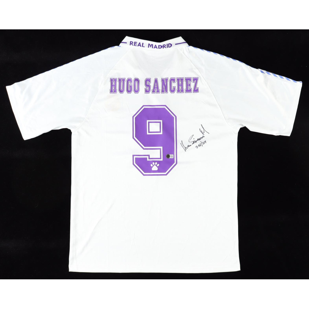 Hugo Sanchez Signed Real Madrid Jersey Inscribed "Sep/24" (Beckett ...