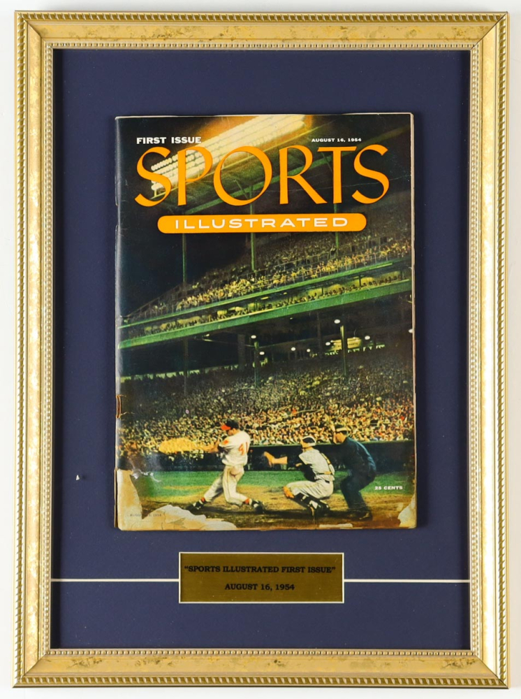 1954 Vintage "Sports Illustrated" First Issue Custom Framed Magazine ...