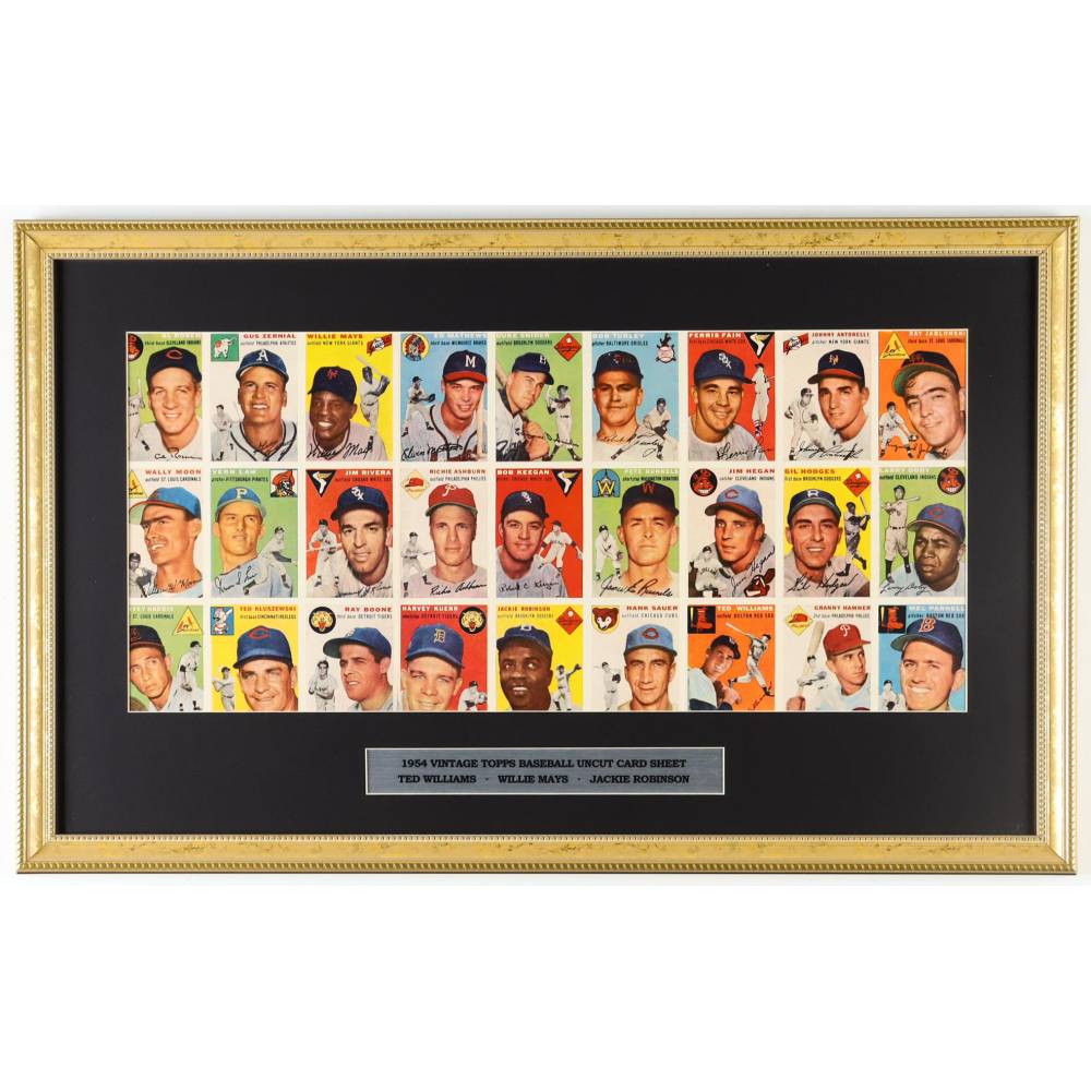 1954 Uncut Topps Baseball Card Custom Framed Sports Illustrated ...