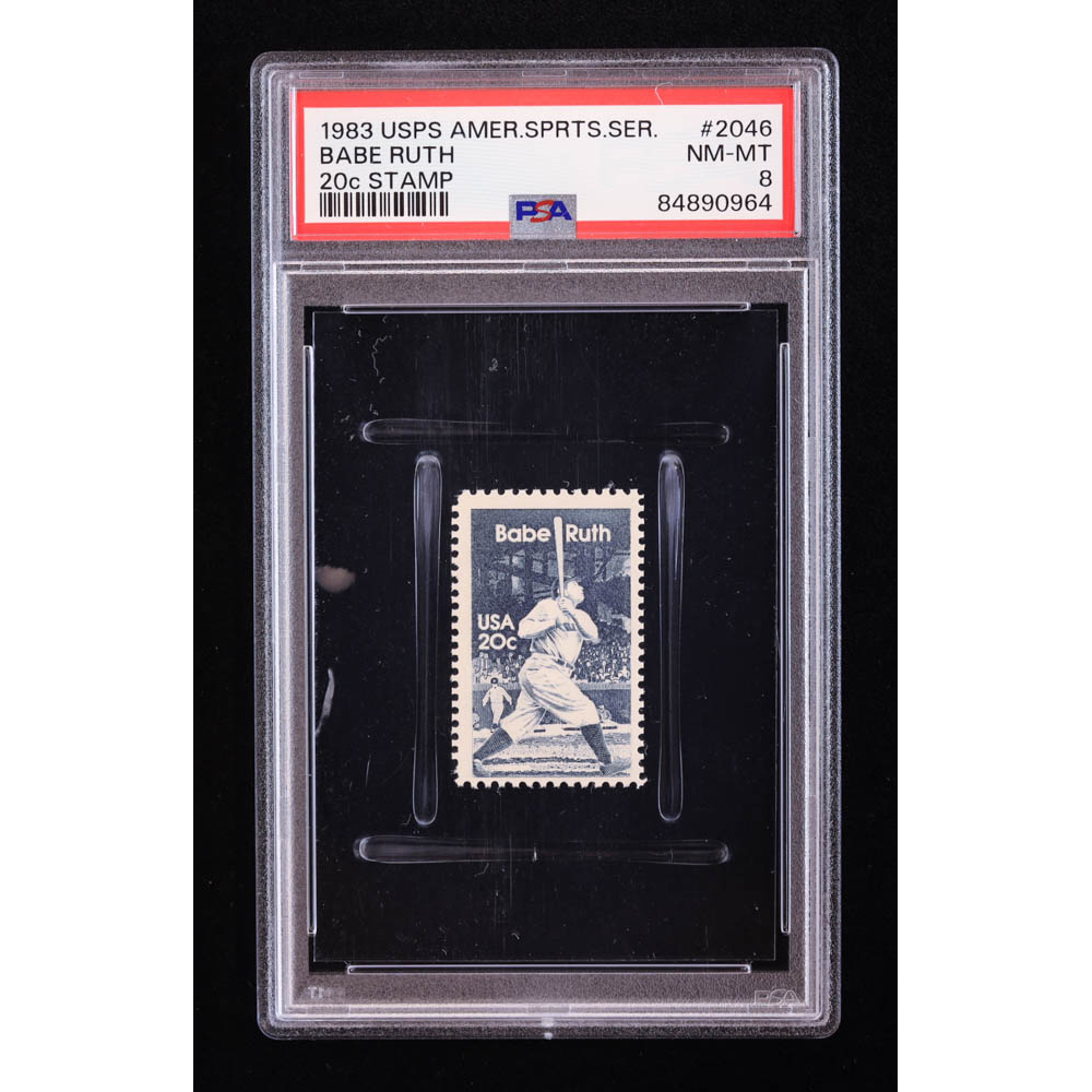 Babe Ruth 1983 USPS Stamps Baseball Players #2046 (PSA 8) | Pristine ...