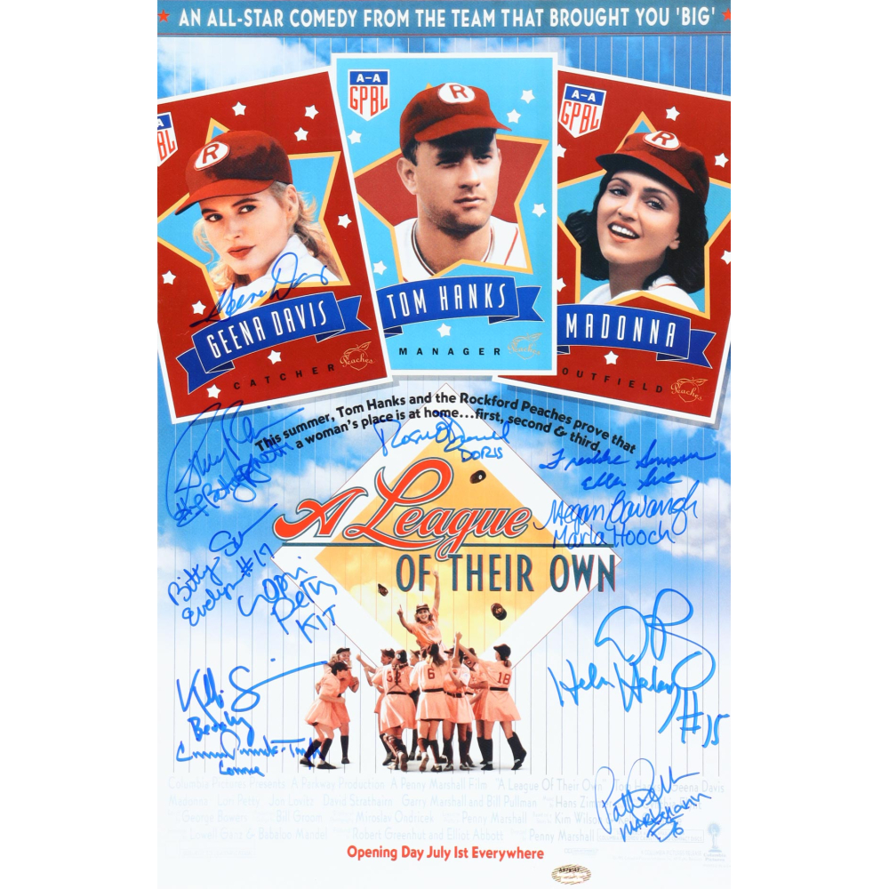 "A League of Their Own" 11x17 Movie Poster Photo Cast-Signed by (11 ...