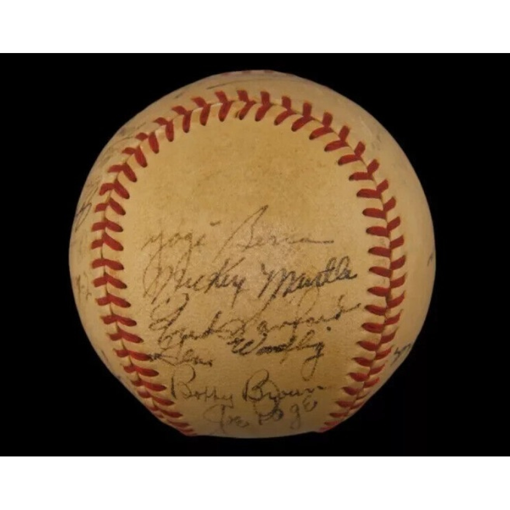 1950 World Series Champion New York Yankees OAL Baseball Signed By (31 ...