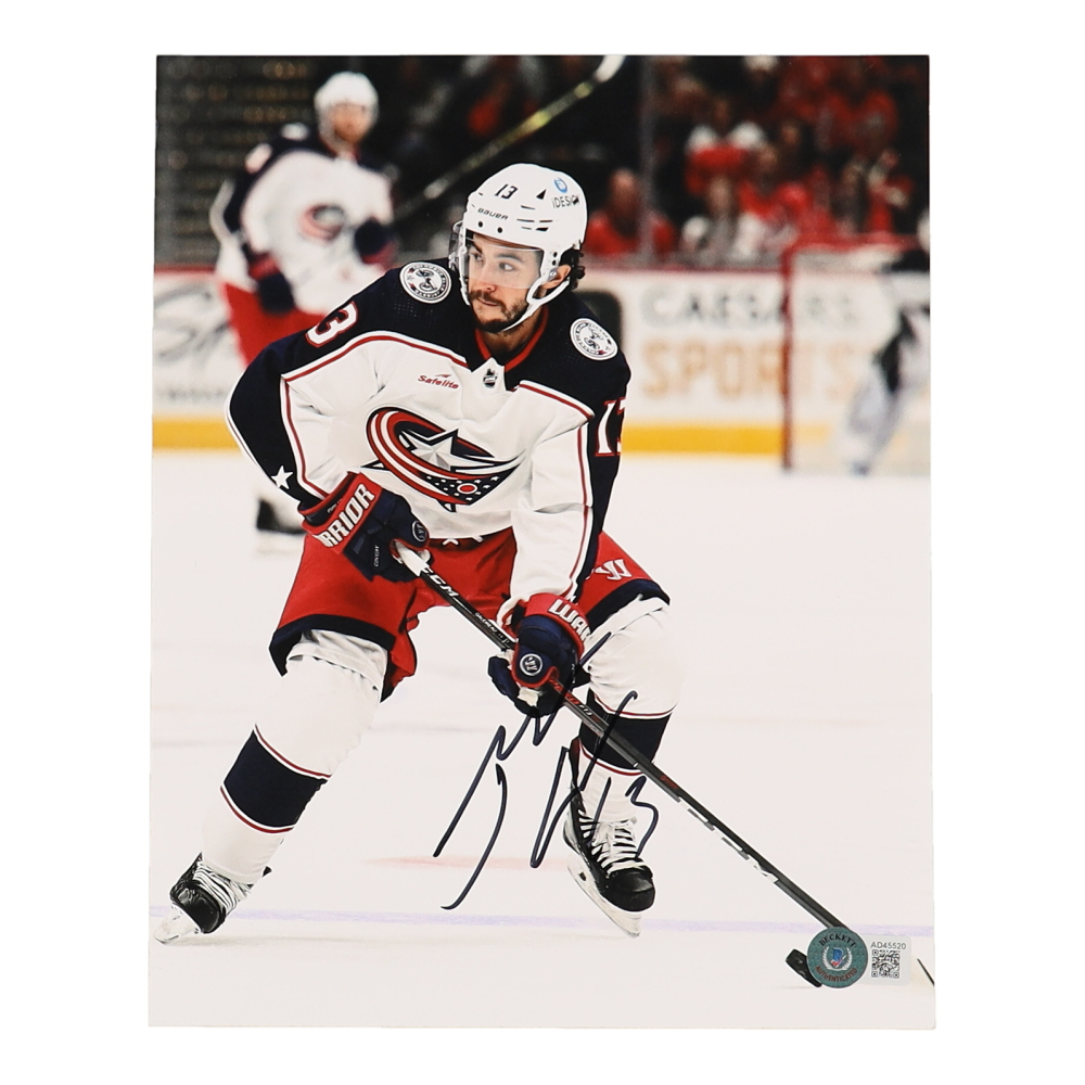 Johnny Gaudreau Signed Blue Jackets 8x10 Photo (Beckett) | Pristine Auction