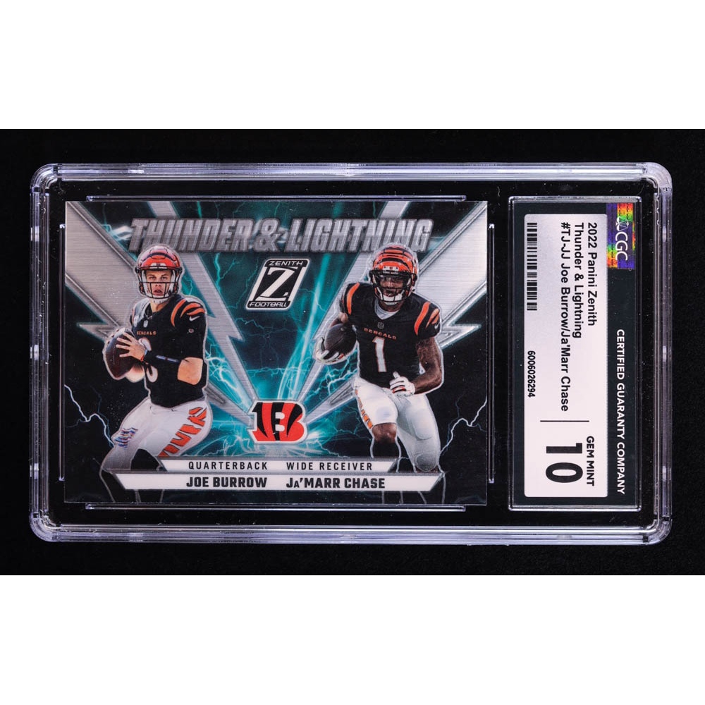 Joe Burrow / Ja'Marr Chase 2022 Panini Zenith Thunder & Lightning #TJJJ ...