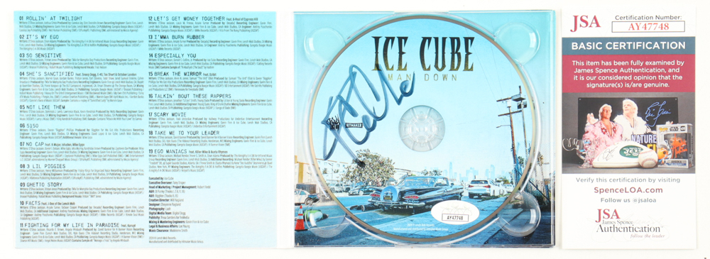 Ice Cube Signed "Man Down" CD Album Disc (JSA) | Pristine Auction