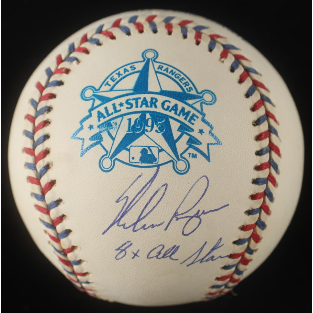 Nolan Ryan Signed 1995 All-Star Game Baseball Inscribed "8x All Star ...