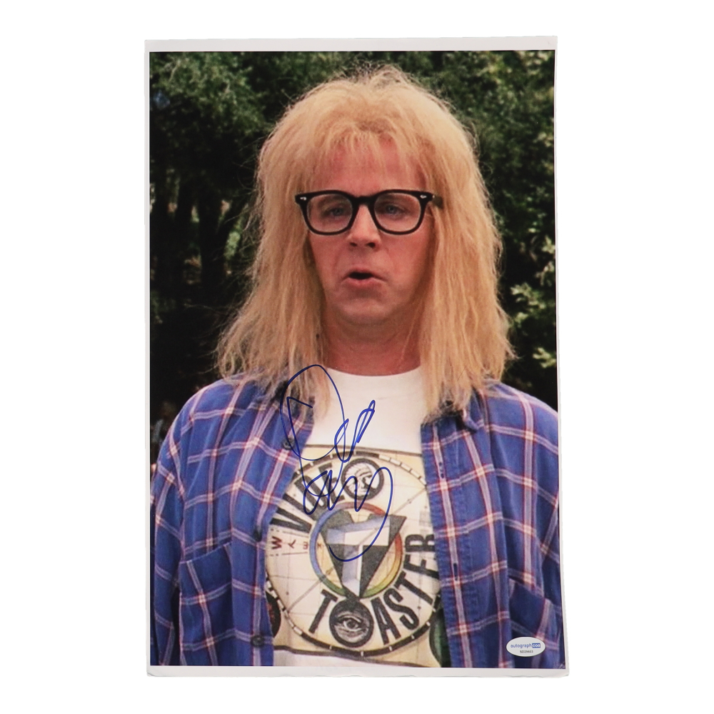 Dana Carvey Signed "Wayne's World" 11x17 Photo (AutographCOA) | Pristine Auction