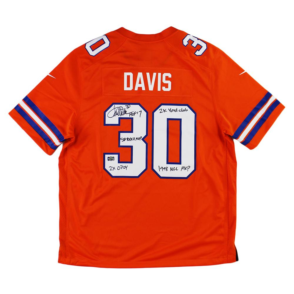 Terrell Davis Signed Broncos Jersey Inscribed "HOF 17, SB XXXII, 2x ...