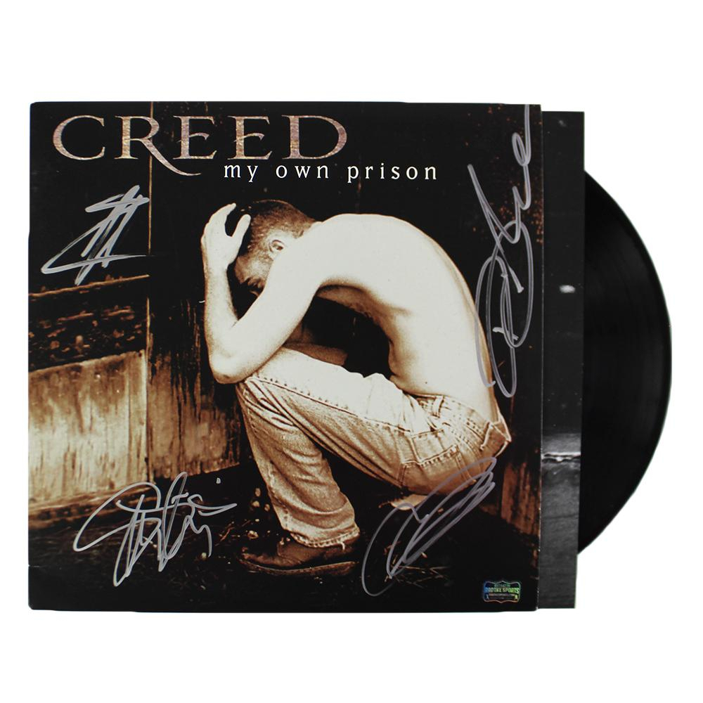 Creed "My Own Prison" Vinyl Album Cover Band-Signed By (4) with Scott ...