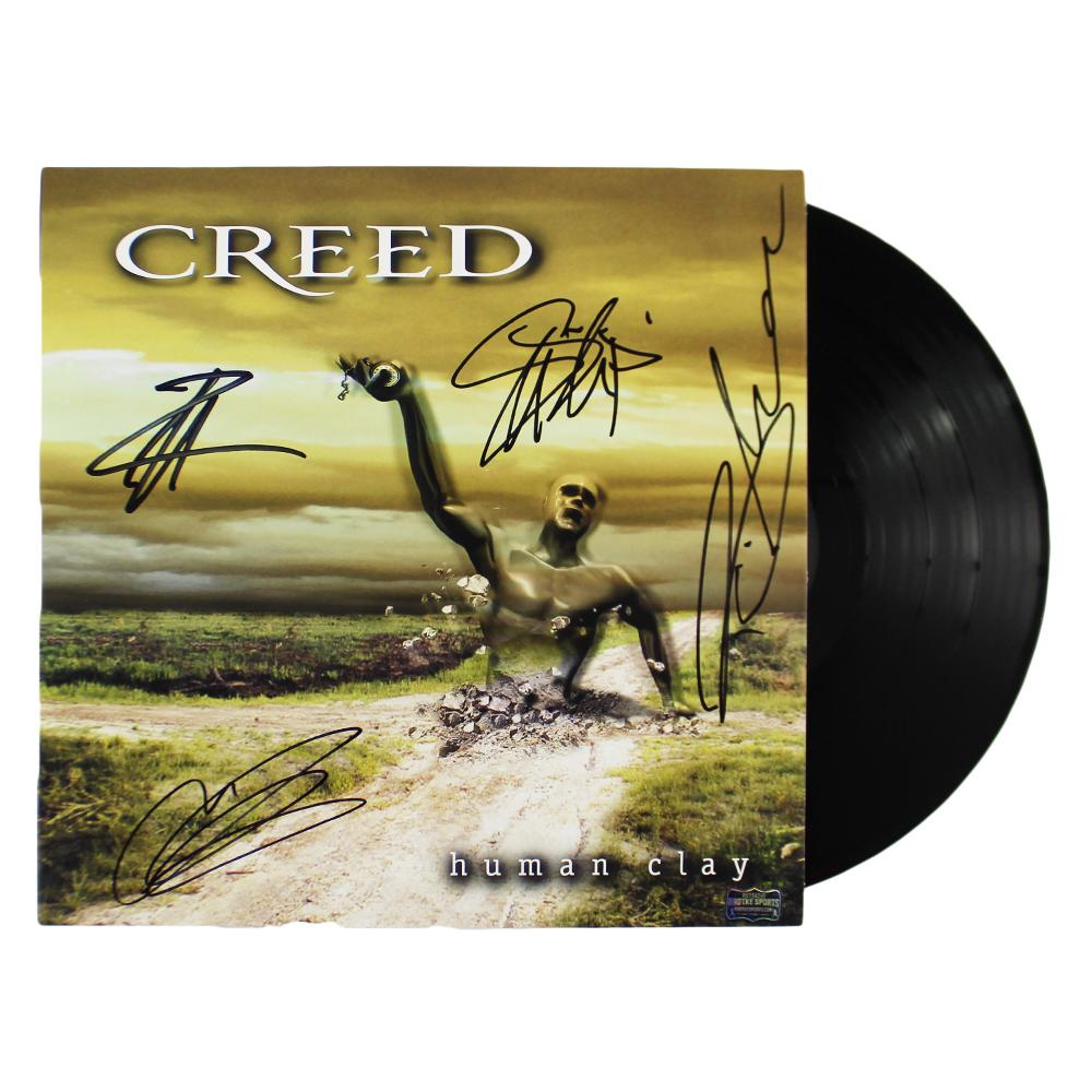 Creed "Human Clay" Vinyl Album Cover Band-Signed By (4) with Scott ...
