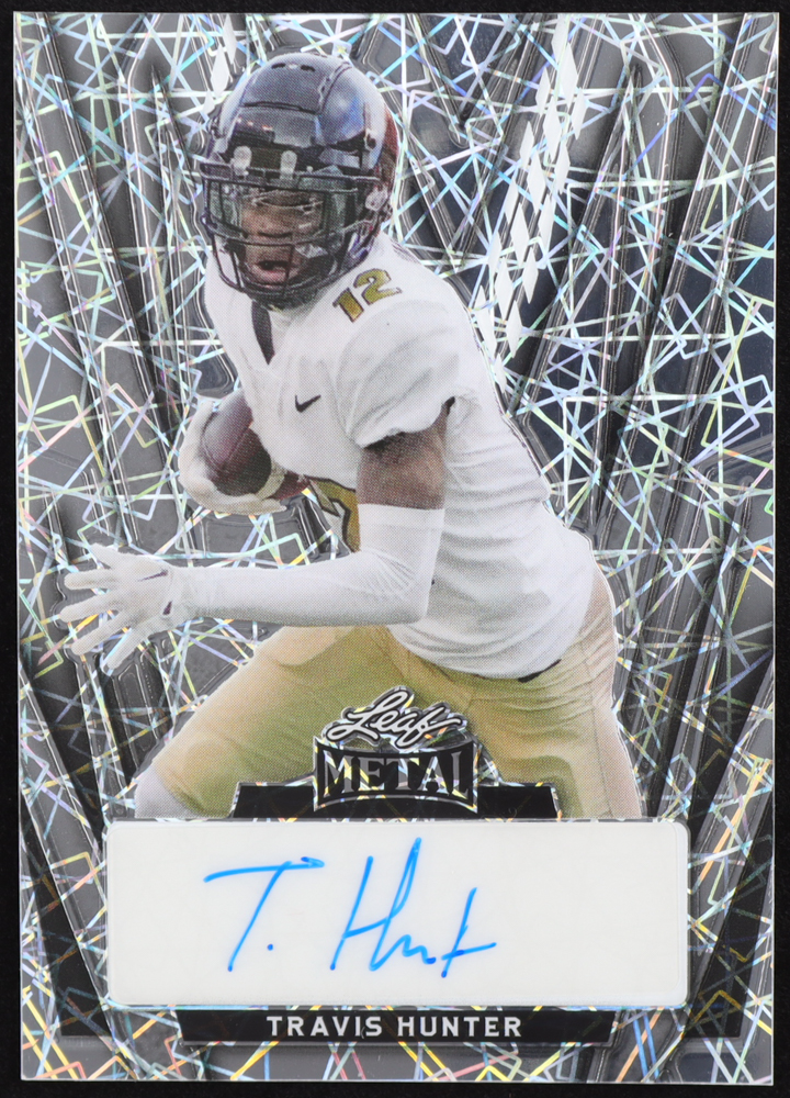 Travis Hunter 2024 Leaf Metal Autographs Laser Silver #BATH2 RC #4/6 ...