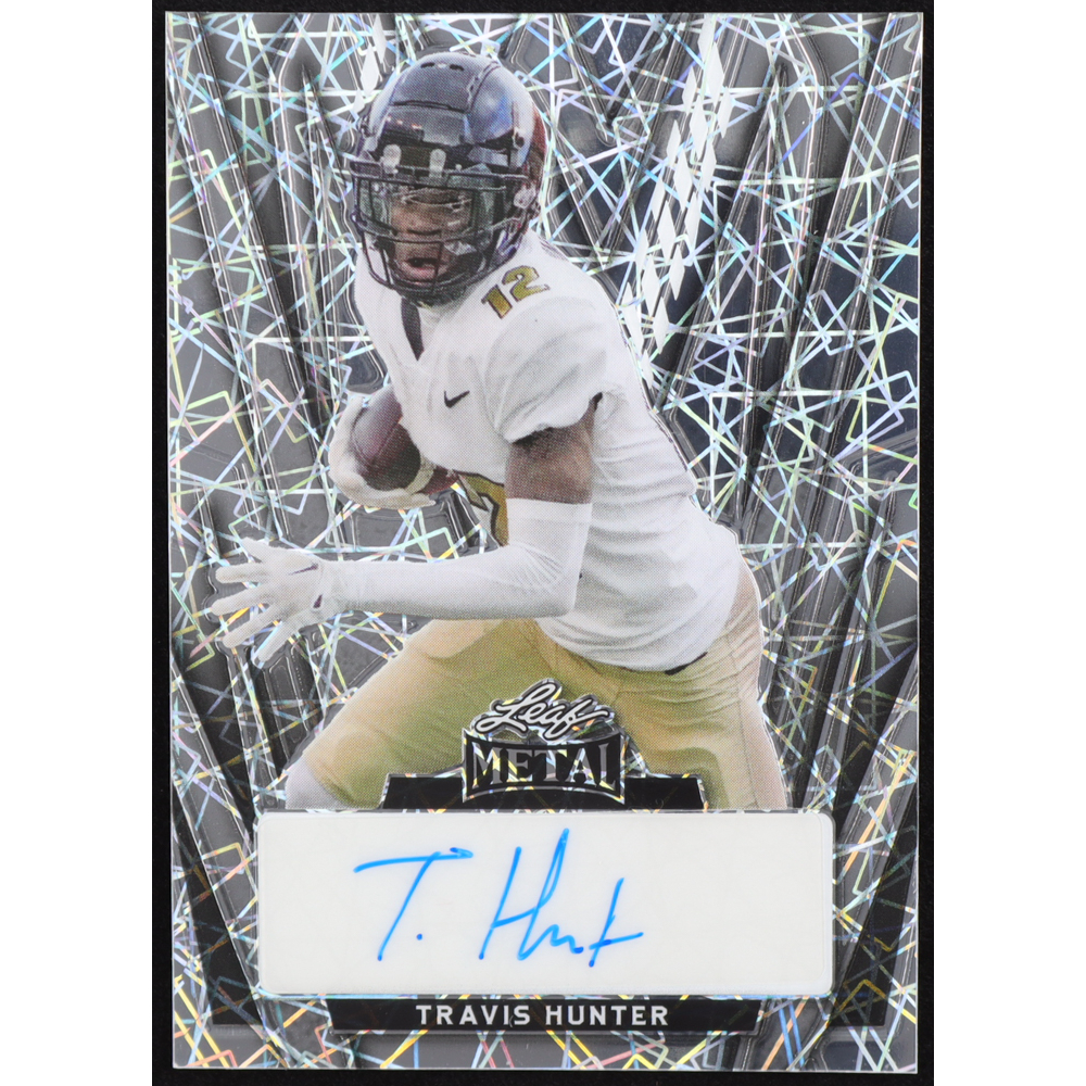 Travis Hunter 2024 Leaf Metal Autographs Laser Silver #BATH2 RC #4/6 ...