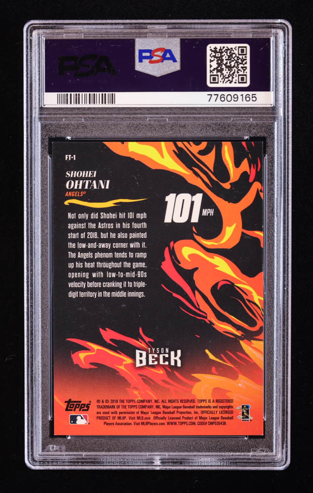 Shohei Ohtani 2019 Topps Fire Flame Throwers #1 (PSA 9) | Pristine Auction