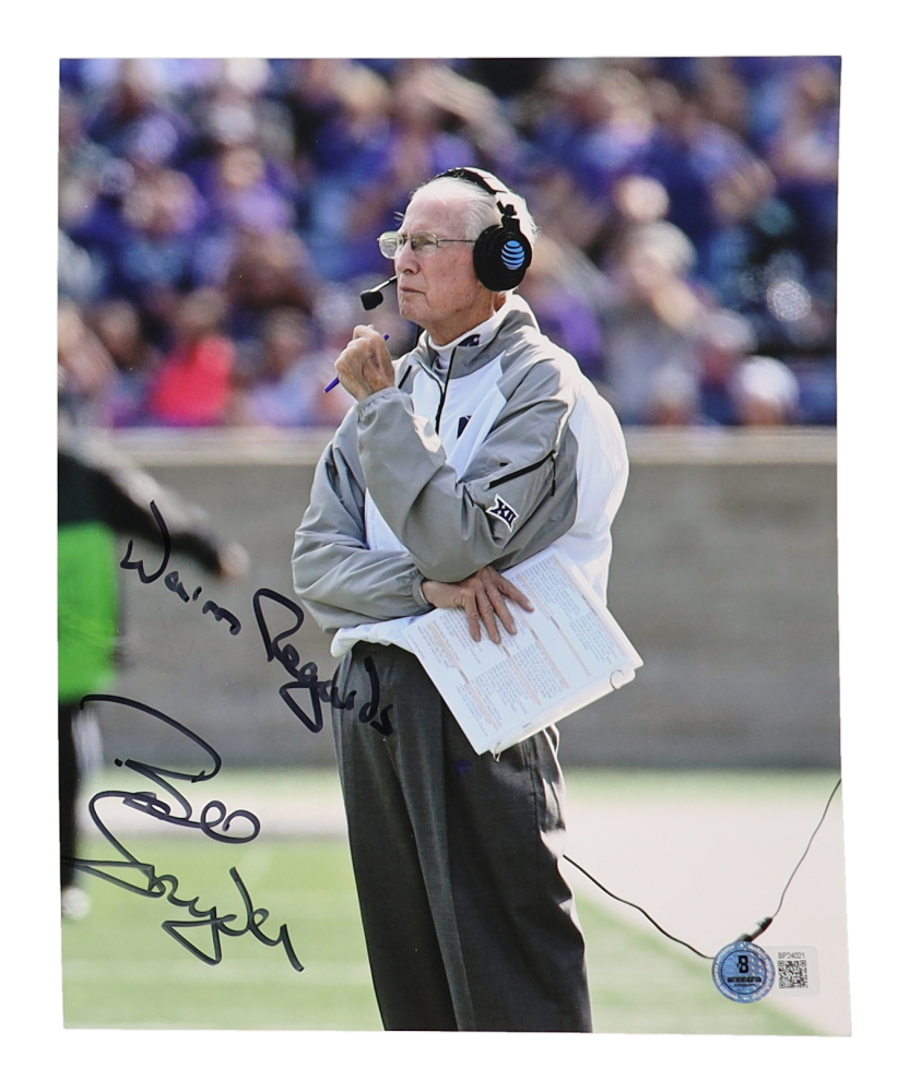 Bill Snyder Signed Kansas State Wildcats 8x10 Photo Inscribed "Warm ...
