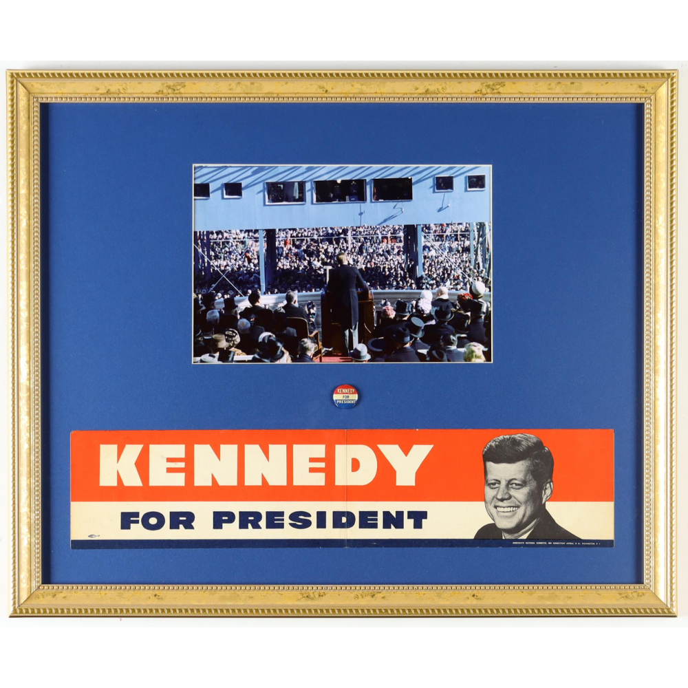 John F. Kennedy Inauguration Speech Custom Framed Photo with Original ...