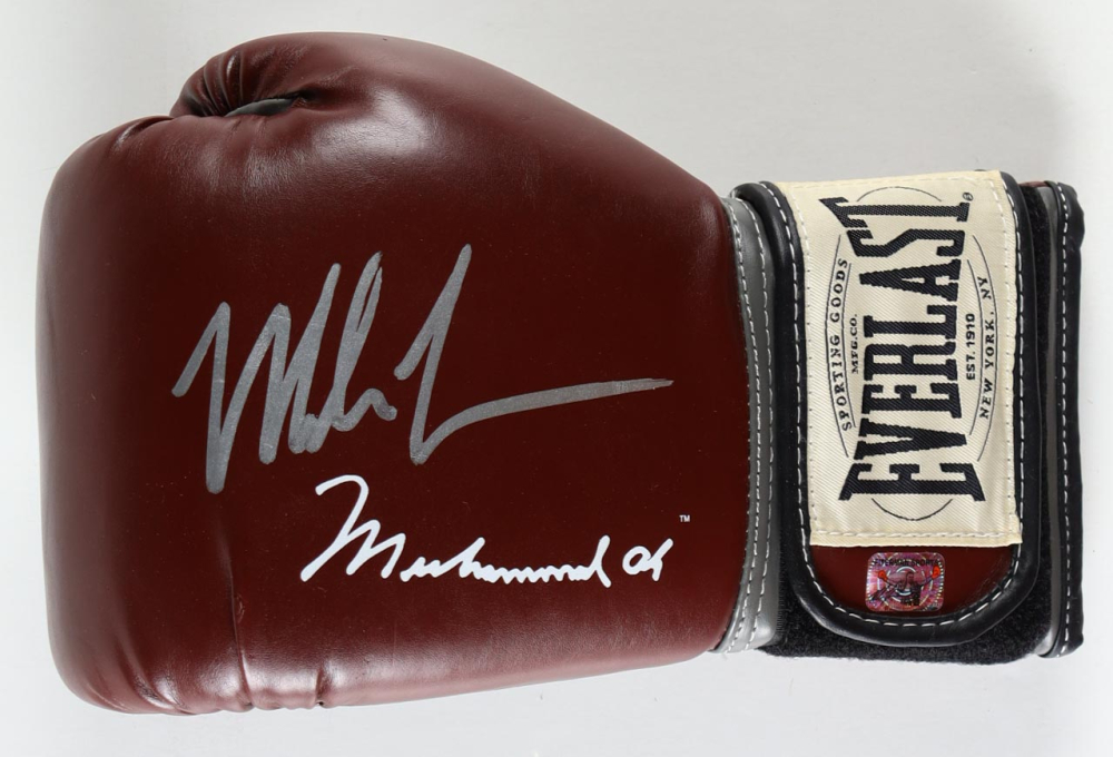 Mike Tyson Signed Vintage Everlast Muhammad Ali Model Burgundy Glove ...