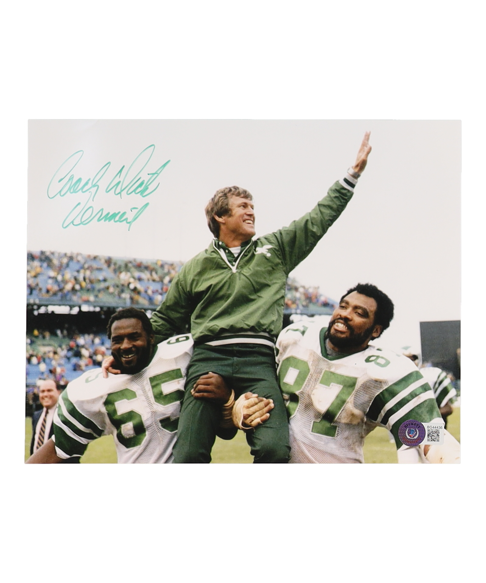 Dick Vermeil Signed Rams 8x10 Photo Inscribed "Coach" (Beckett ...