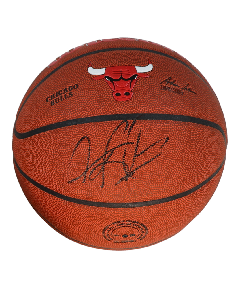 Dennis Rodman Signed Bulls Logo Basketball (PIA) | Pristine Auction