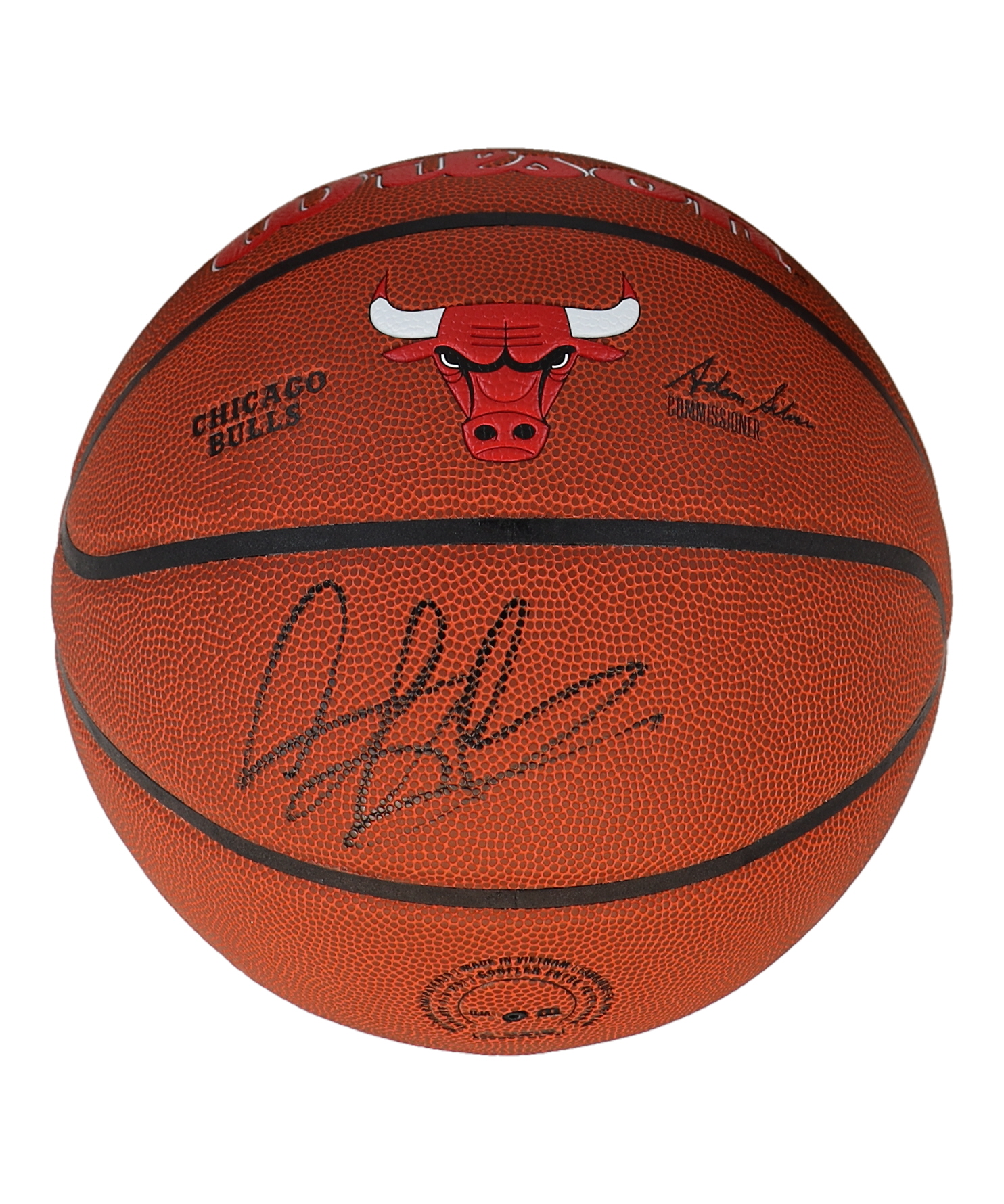 Dennis Rodman Signed Bulls Logo Basketball (PIA) | Pristine Auction