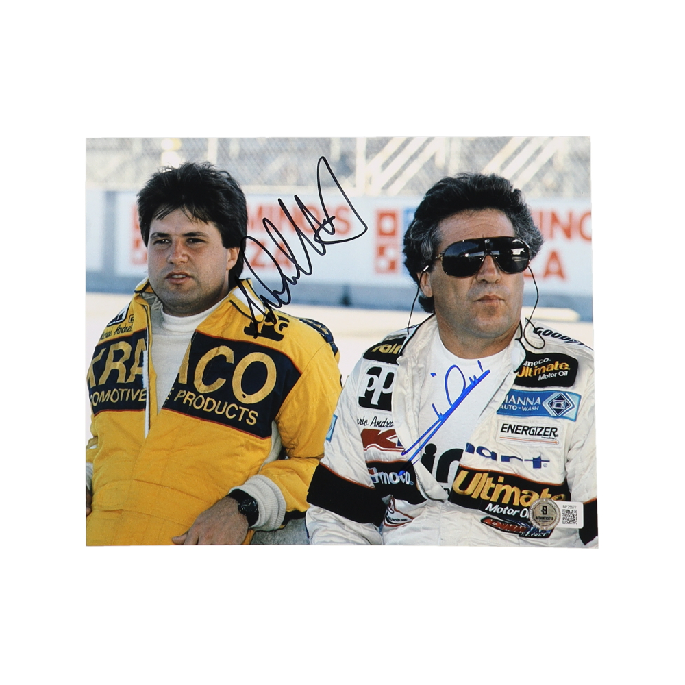 Mario Andretti & Michael Andretti Signed 8x10 Photo (Beckett ...