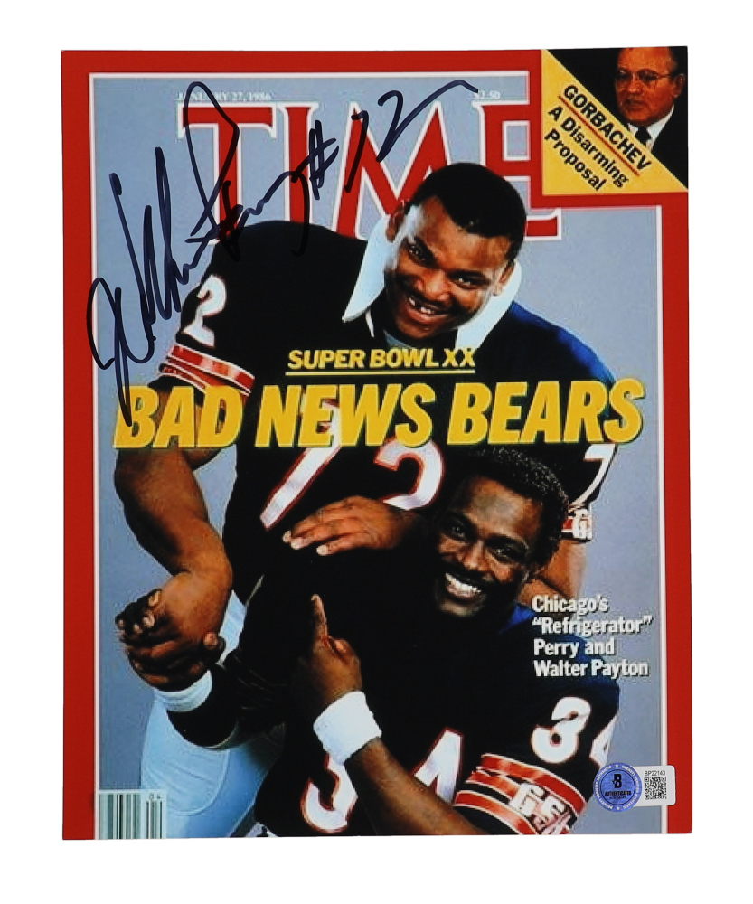 William Perry Signed Bears 8x10 Photo (Beckett) | Pristine Auction