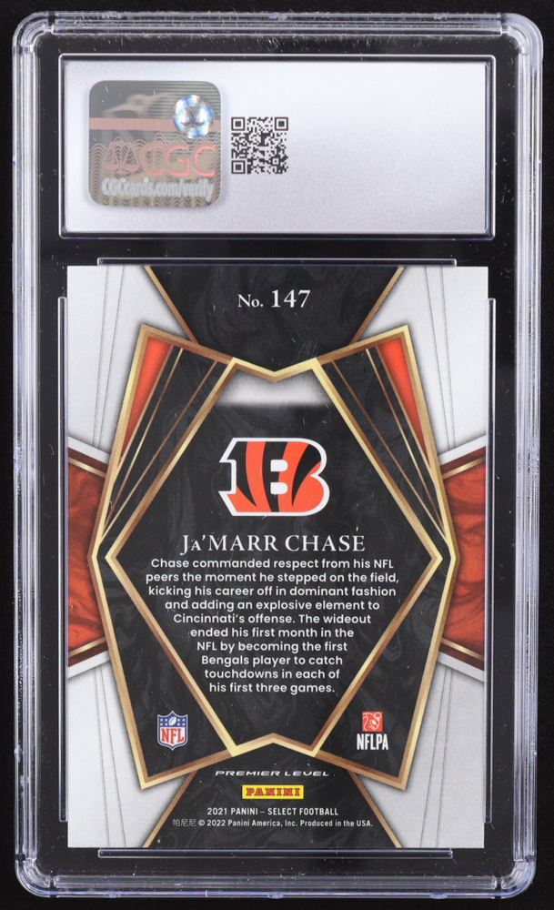 Ja'Marr Chase 2021 Select #147 RC (CGC 10) | Pristine Auction