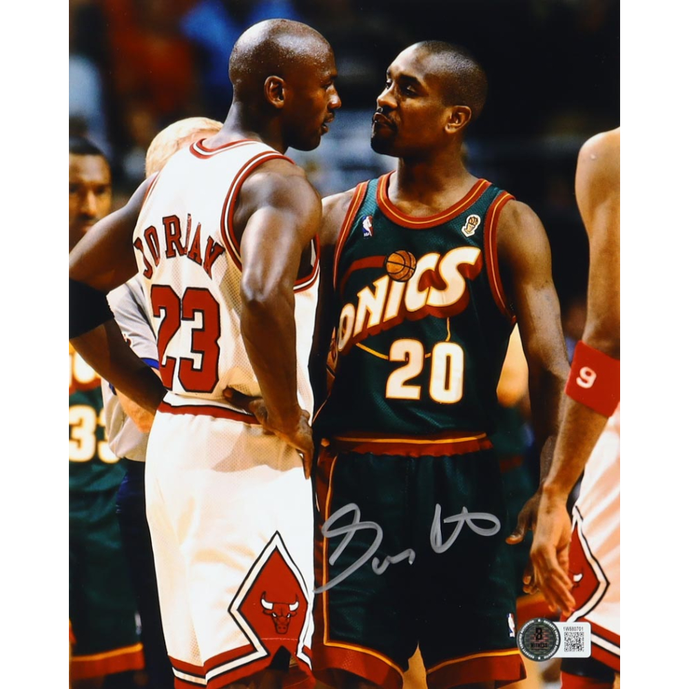 Gary Payton Signed Supersonics 8x10 Photo (Beckett) | Pristine Auction