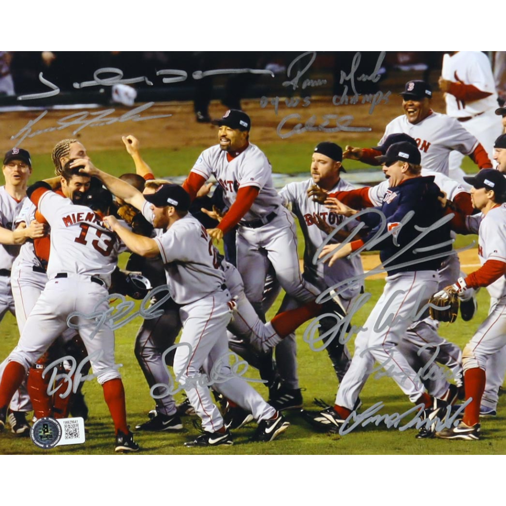 Red Sox 2004 World Series Champions 8x10 Photo Team-Signed by (11) with ...