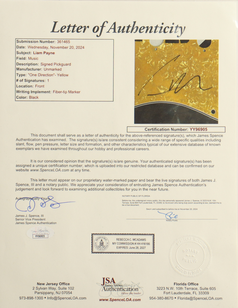 Liam Payne Signed Electric Guitar | One Direction (JSA) | Pristine Auction