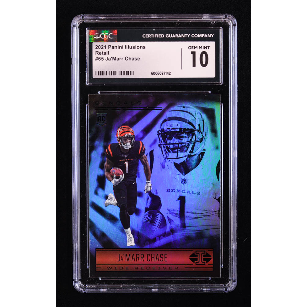 Ja'Marr Chase 2021 Panini Illusions Retail #65 RC (CGC 10) | Pristine ...