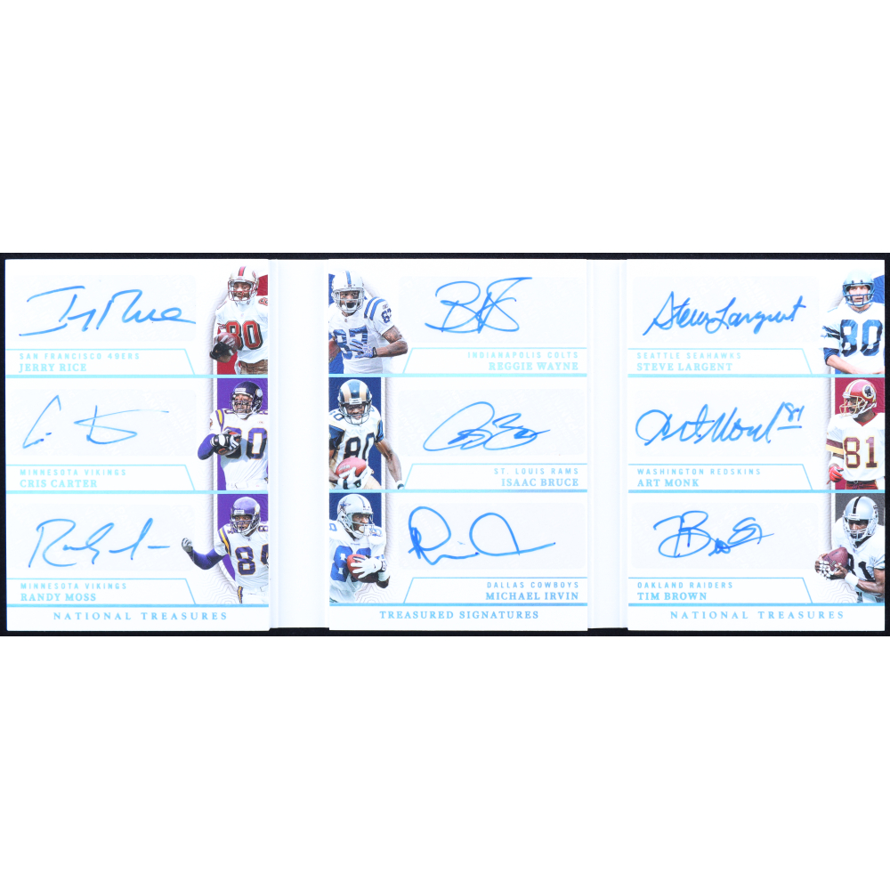 2023 Panini National Treasures Wide Recievers Treasured Signatures #TSWR #1/1 with Jerry Rice ...