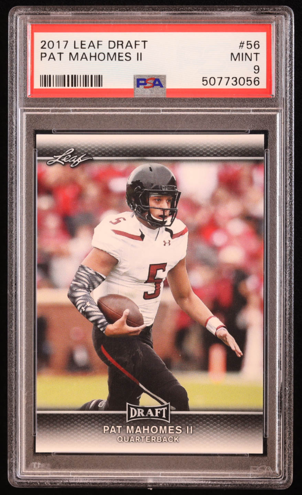 Patrick Mahomes II 2017 Leaf Draft #56 RC (PSA 9) | Pristine Auction