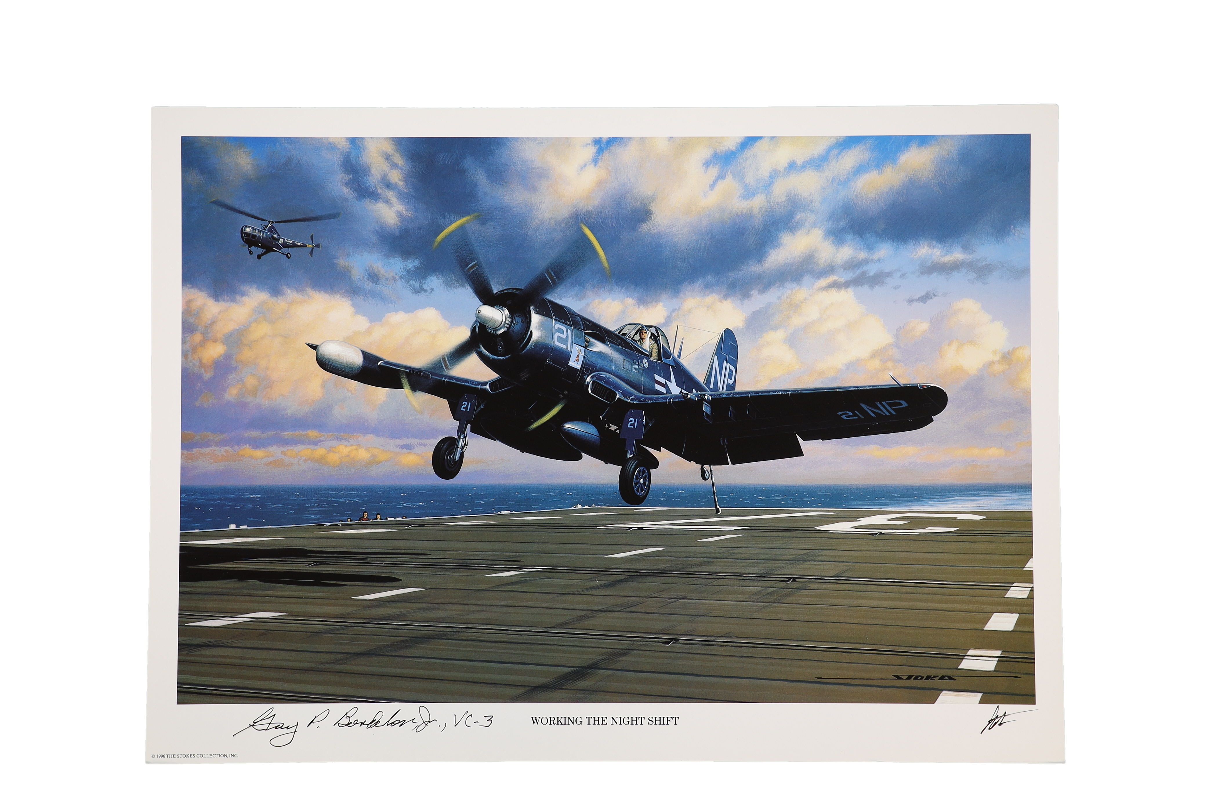 Guy Bordelon Signed 'Working the Night Shift' 11x16 Lithograph (AIV ...