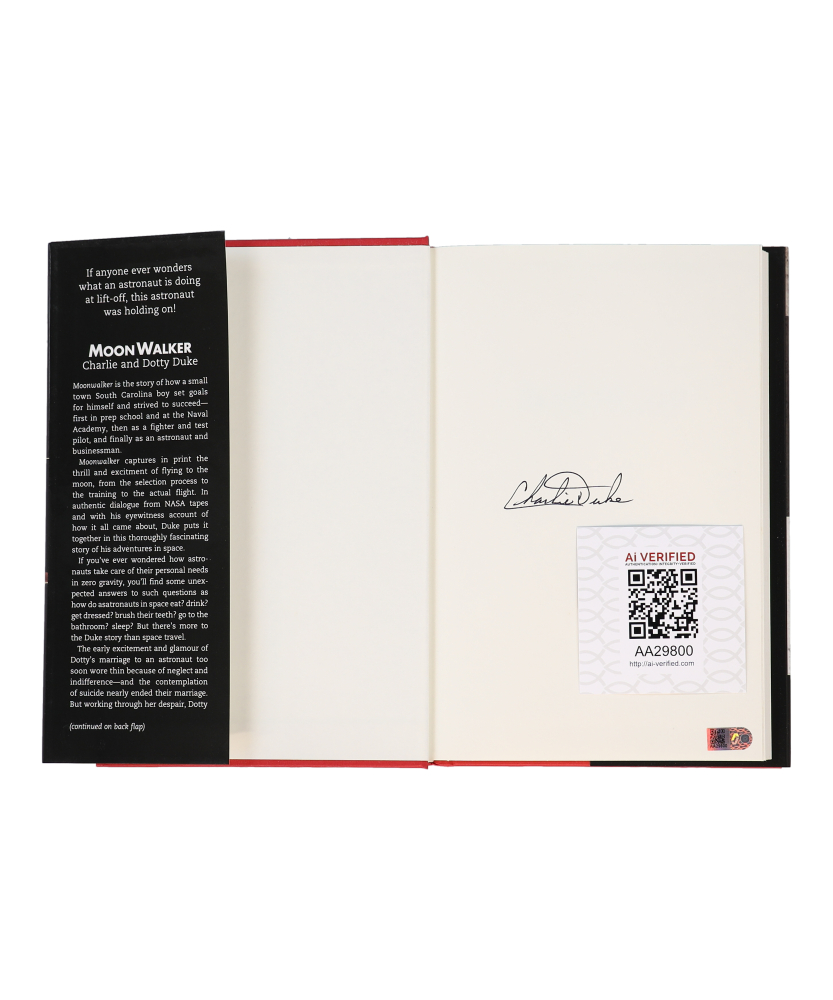 Charlie Duke Signed "Moon Walker" Hardcover Book (AIV) | Pristine Auction