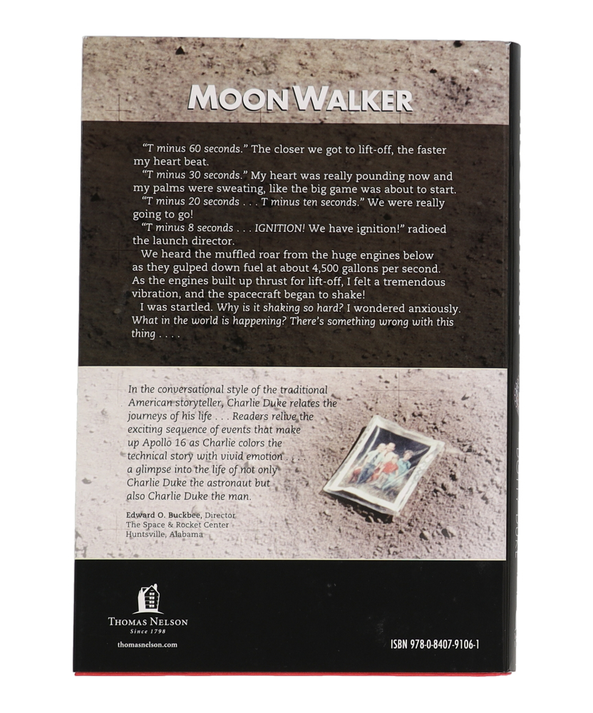 Charlie Duke Signed "Moon Walker" Hardcover Book (AIV) | Pristine Auction